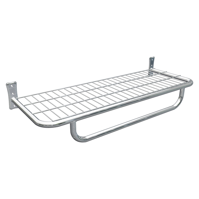 Arara De Parede Com Prateleira Aramada Cód.0229 - Arara De Parede Com Prateleira Aramada Cód.0229